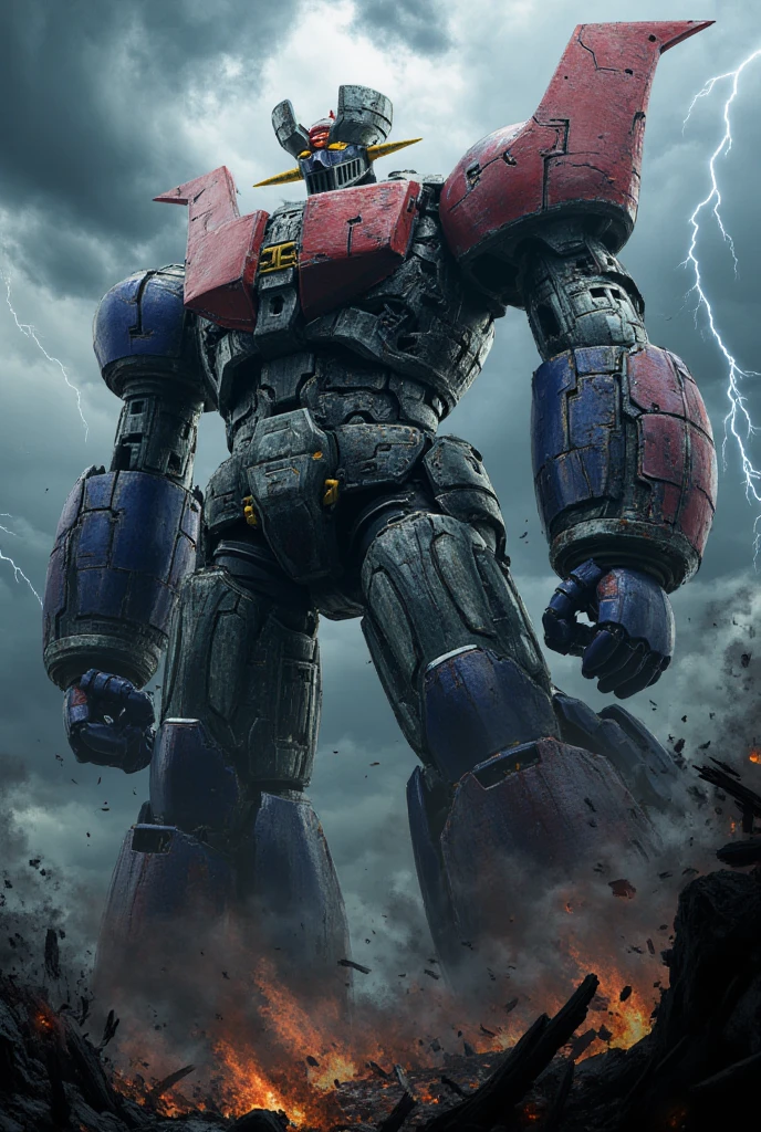 a highly realistic version of the modified Mazinger Z , is in a battle ...