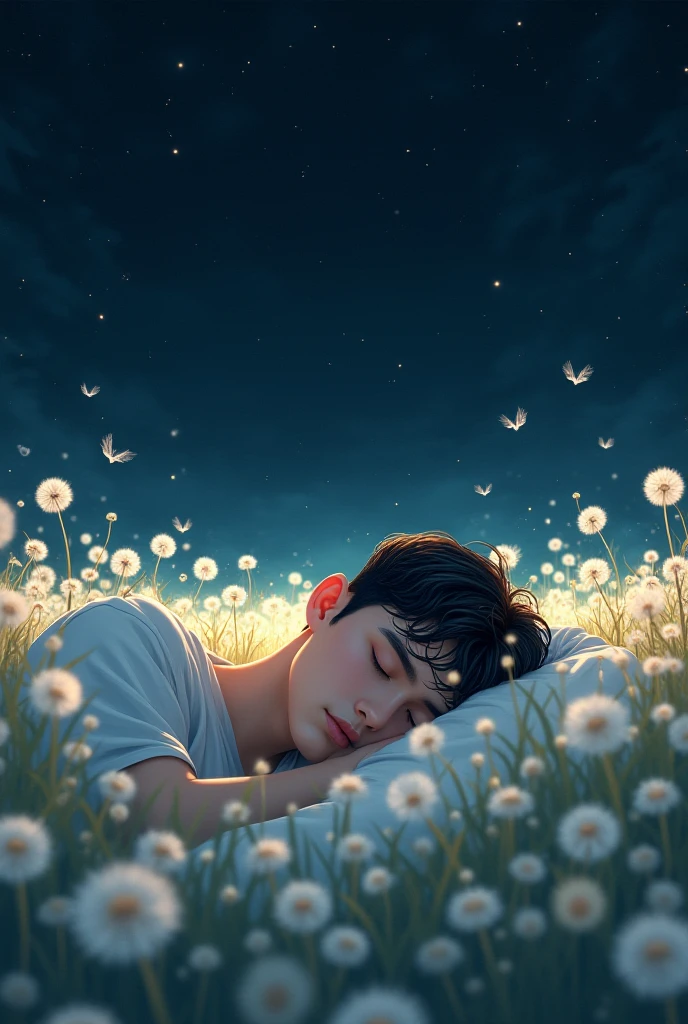 A handsome teenage boy with a slender eyes, dark hair, and beutiful ...