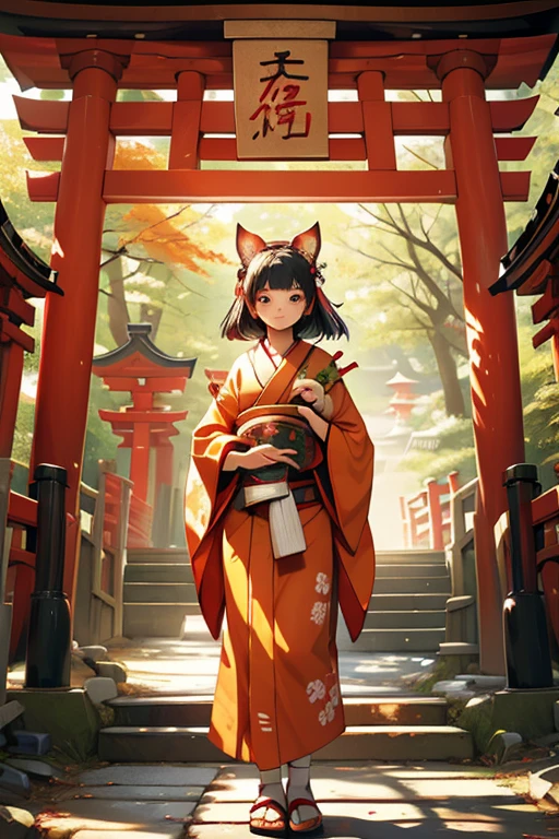 Masterpiece、 top quality、 high definition、Inari Shrine torii gate ...