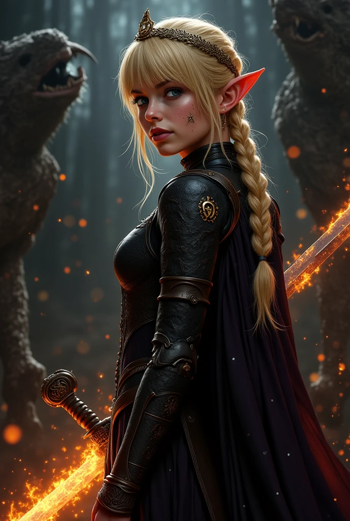 Aelin Ashryver Queen of Thrones . Realistic image of her with a sword ...