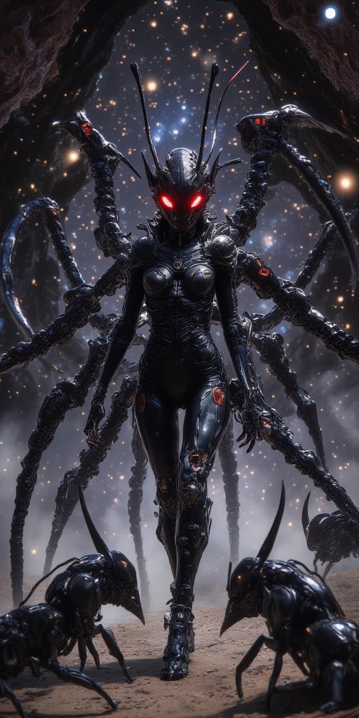 Huge ant nest expanding in beautiful galaxy. (beautiful intelligent ...