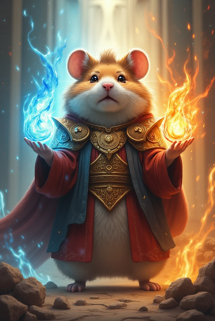 Hamster God controls the 4 elements and draw the right costume and ...