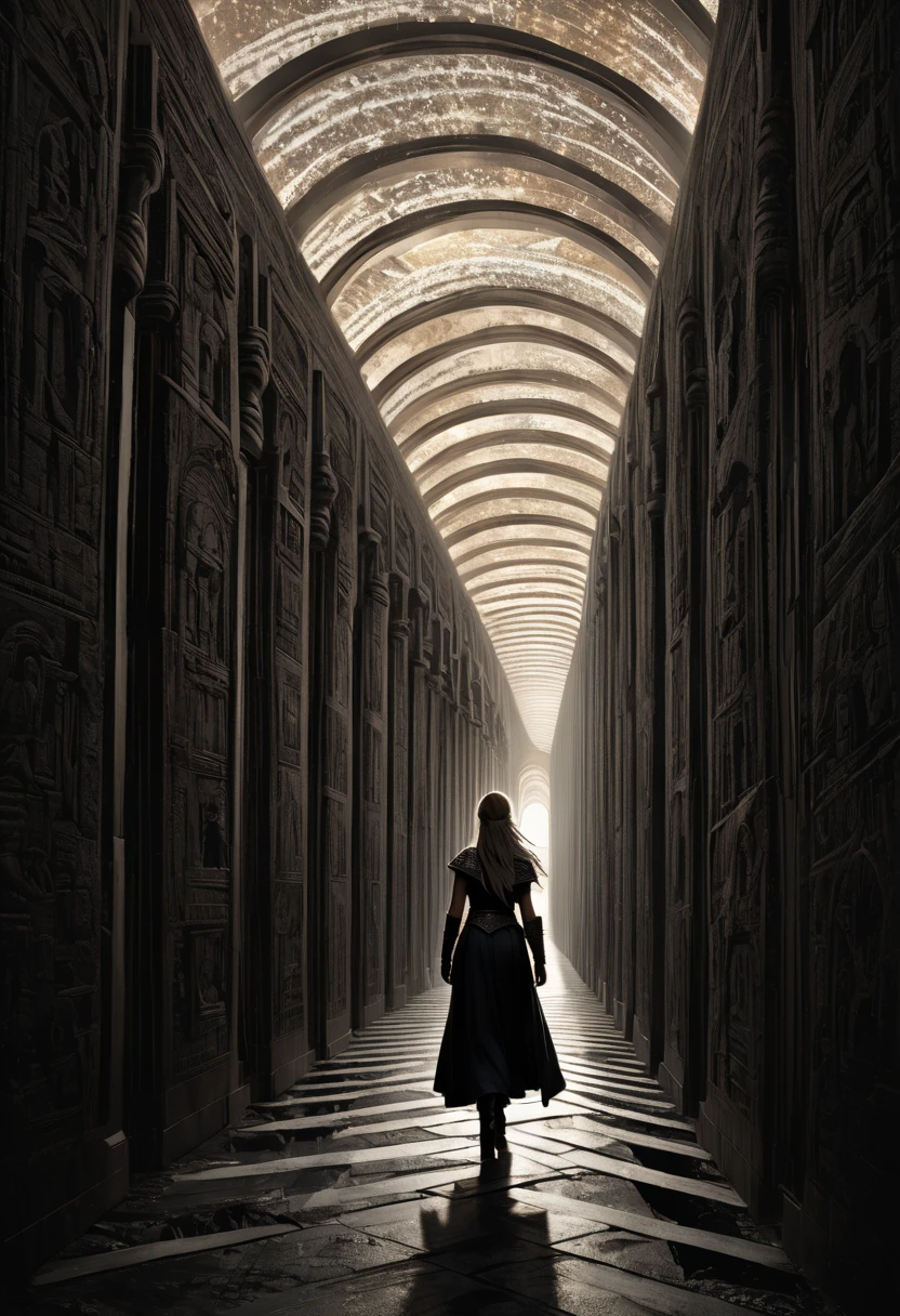 Surrealism, Work of art, 8K quality, "endless corridor", perspective ...