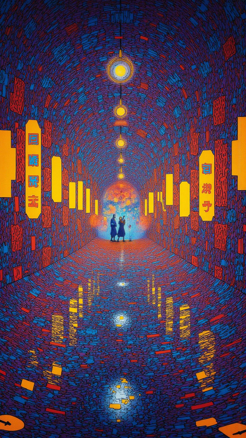 Infinity Corridor Illustrated , Ultra Realistic Composition - SeaArt AI