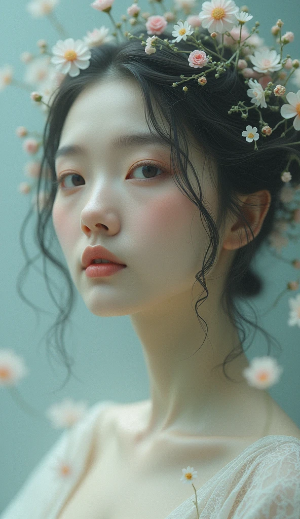 A woman has many small ren very beautiful - SeaArt AI