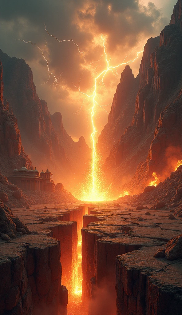 A high-quality, ultra-realistic image depicting a trembling Earth ...