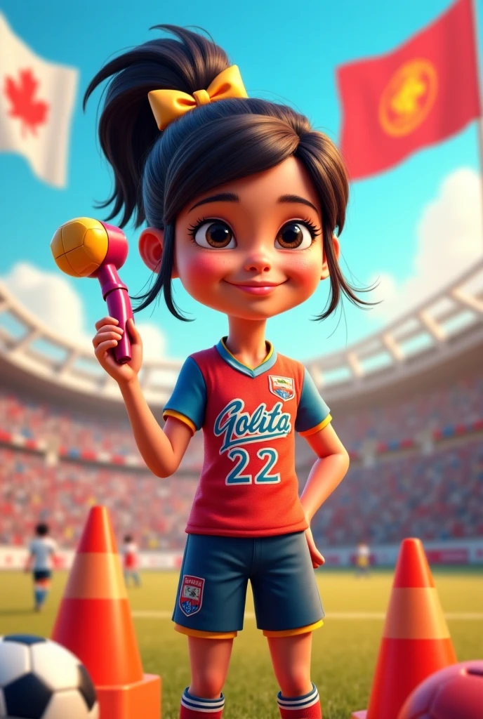 Pixar-style poster of Tochito's female trainer, that your jersey says ...