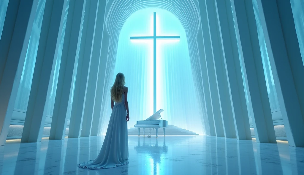 That' full of deep blue light , Majestic, Icy Colored Interior of an ...