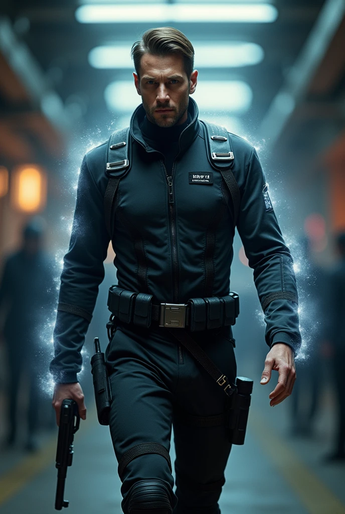 Security, secret agent attire, man, wearing force field - SeaArt AI