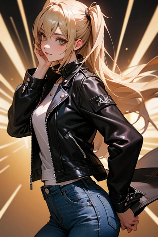 Misa amane death note leather jacket and jeans - SeaArt AI