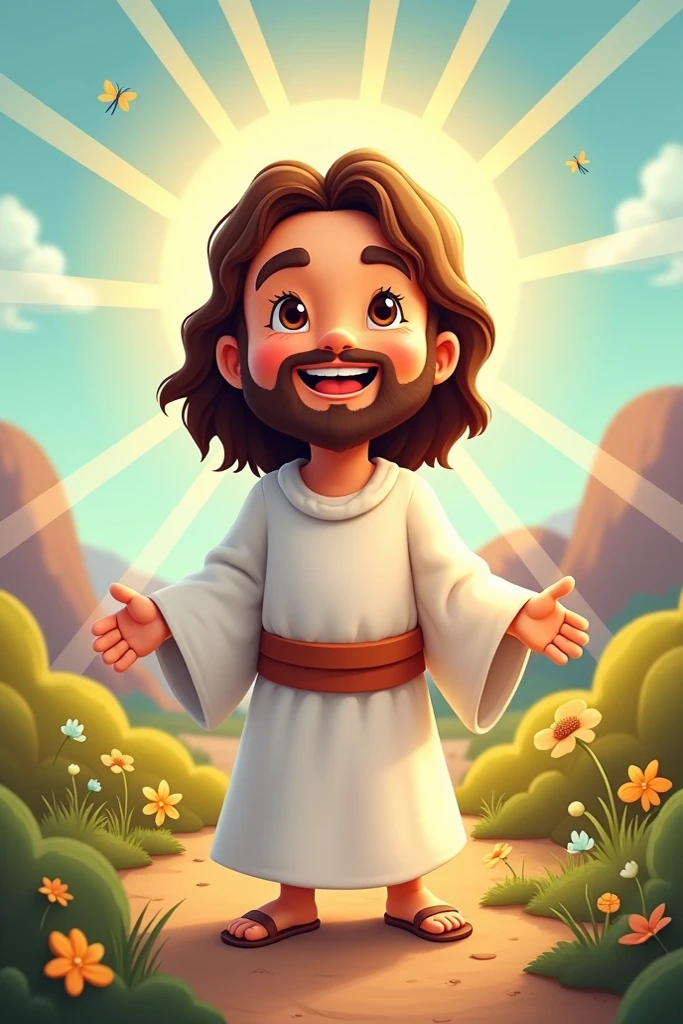 Create image of jesus christ as cartoon character - SeaArt AI