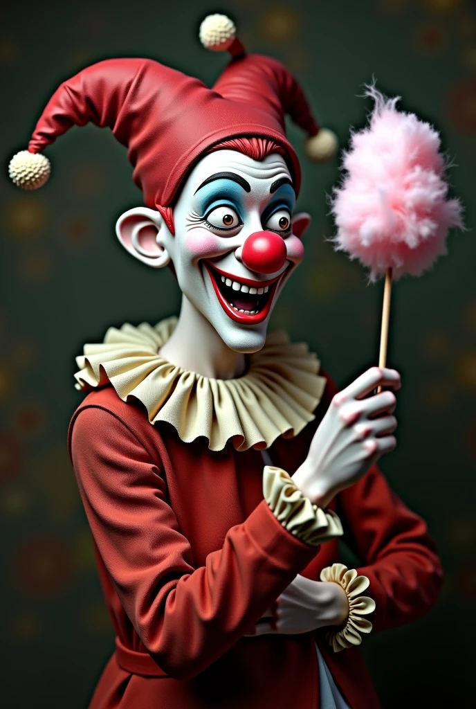 Photo, realism, Photorealistic, He makes a funny jester from the Middle ...