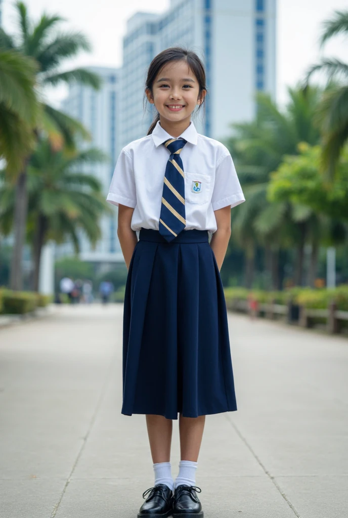 Wearing Malaysia school uniform - SeaArt AI
