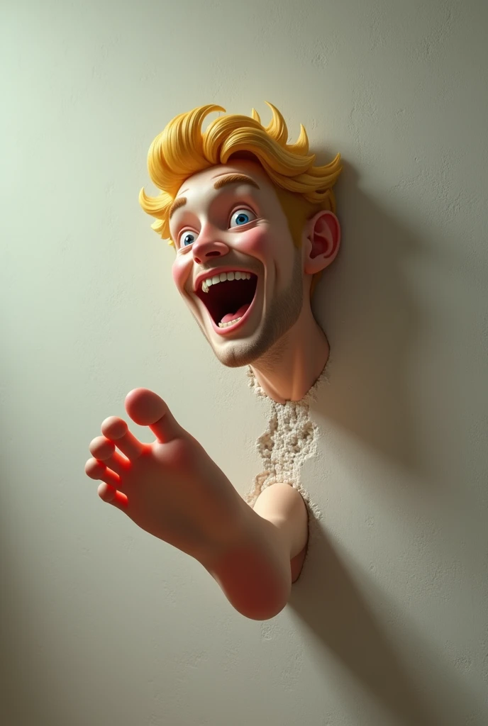 Foot tickling, disembodied limb, tickle neck, 1man, wall_foot - SeaArt AI