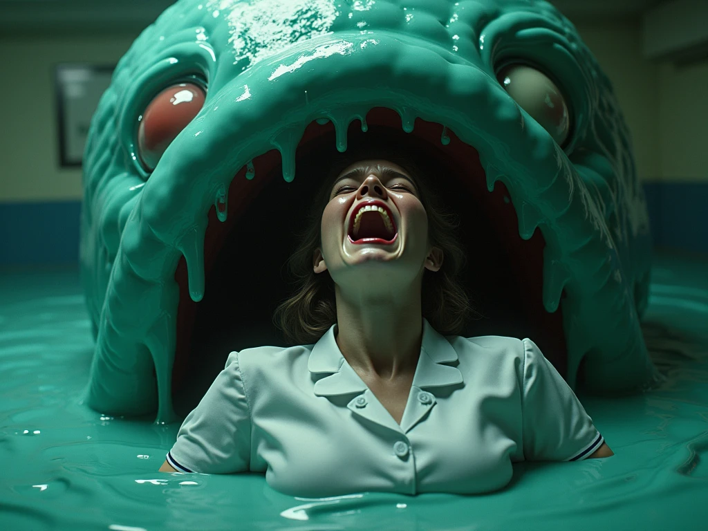 Nurse being slurred by giant slime She's screaming in so much pain Open ...