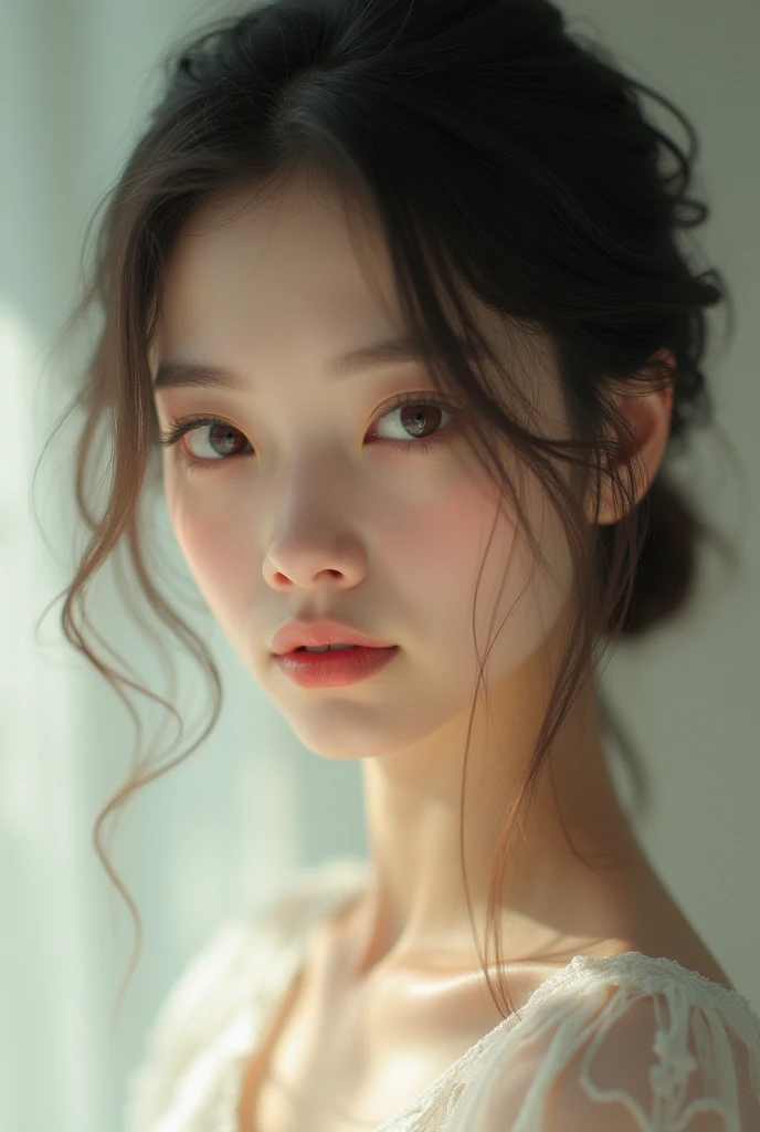 Female, thin eyes, thin and sweet - SeaArt AI