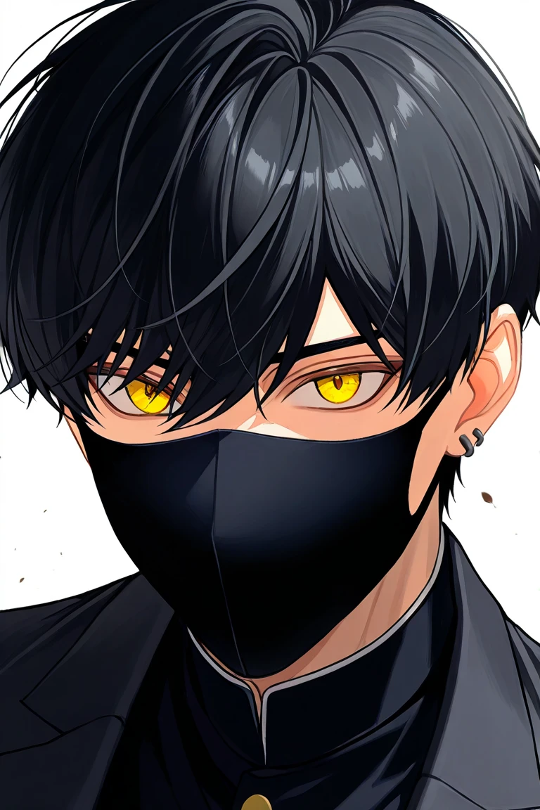 A guy anime character with a face mask on, 1boy, solo, male focus ...