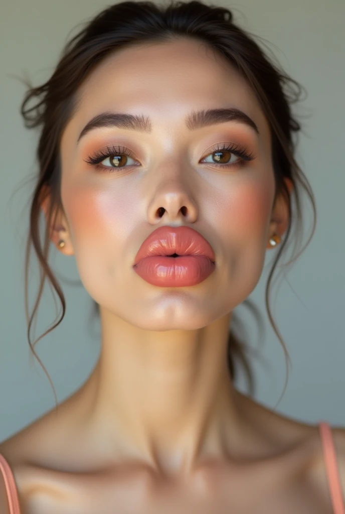 professional photo , A woman with fish lips - SeaArt AI
