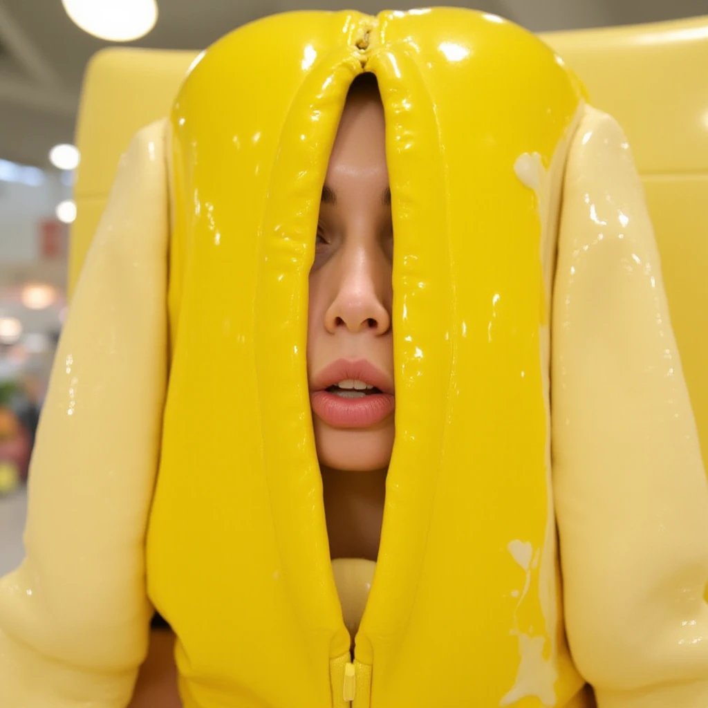Glossy photo: European thin girl encased behind vertically - SeaArt AI