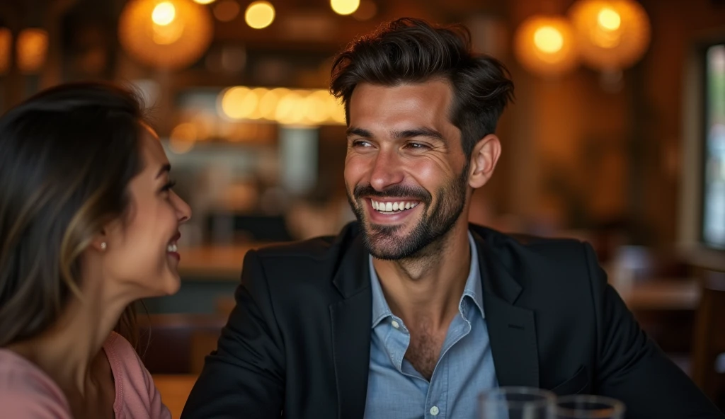 An attractive and self-confident man , with a chivalrous smile - SeaArt AI