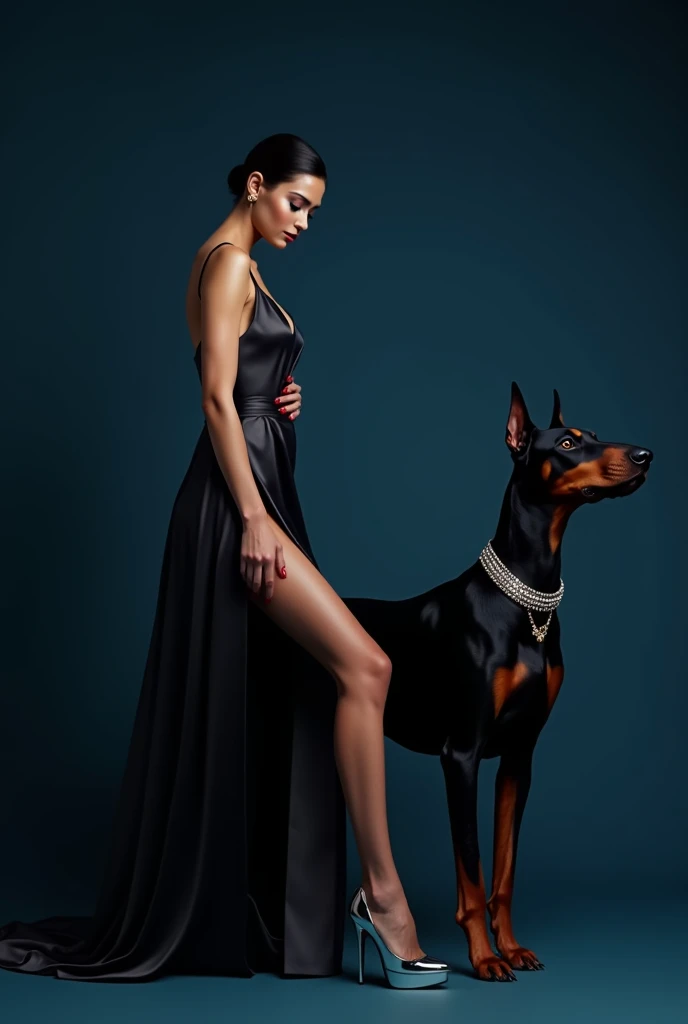 **"High-fashion photography, elegant and provocative, with a ...