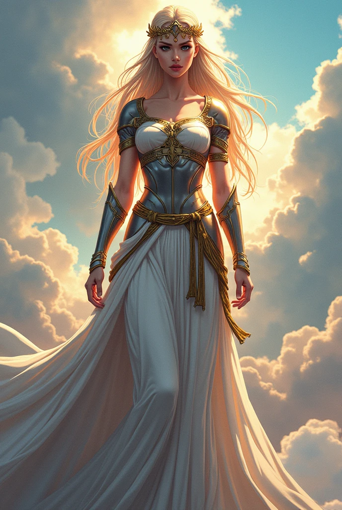 goddess Athena in anime style, But not too cute - SeaArt AI