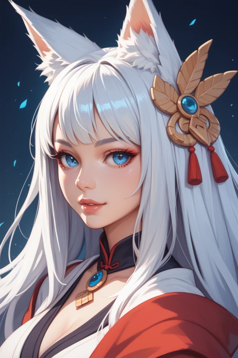 Fox girl, 1woman, adult woman, fantasy rpg, blue eyes, fox eyes - SeaArt AI