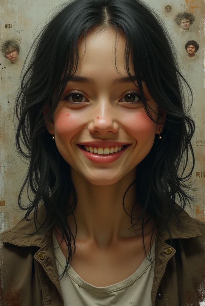 I want a person that has a smile on his face but behind him u can see ...