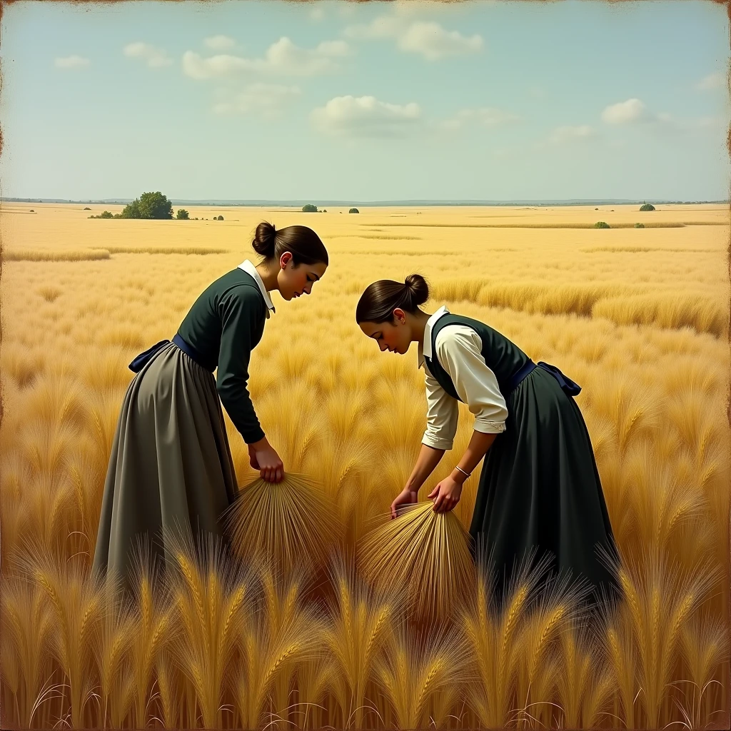 Very detailed, ultra-detailed. Famous painting by Jean-Francois Millet - SeaArt AI