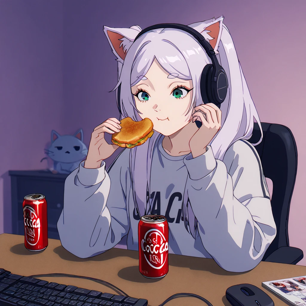 Solo, 1girl, High Resolution, Bangs, frieren gamer girl, gsmer - SeaArt AI