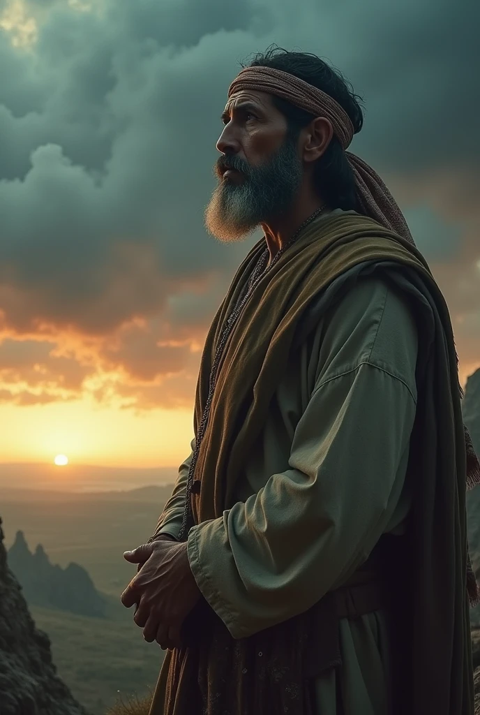 Create an image of the prophet Daniel , looking forward to the ...