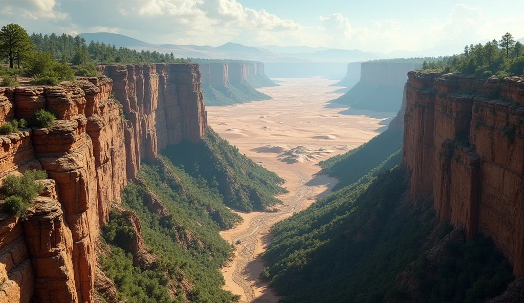Masterpiece, uninhabited, canyon, desert, forest, badlands - SeaArt AI