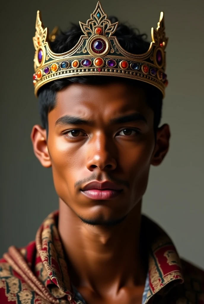 Generate photo of a young brown man wearing a crown for profile - SeaArt AI