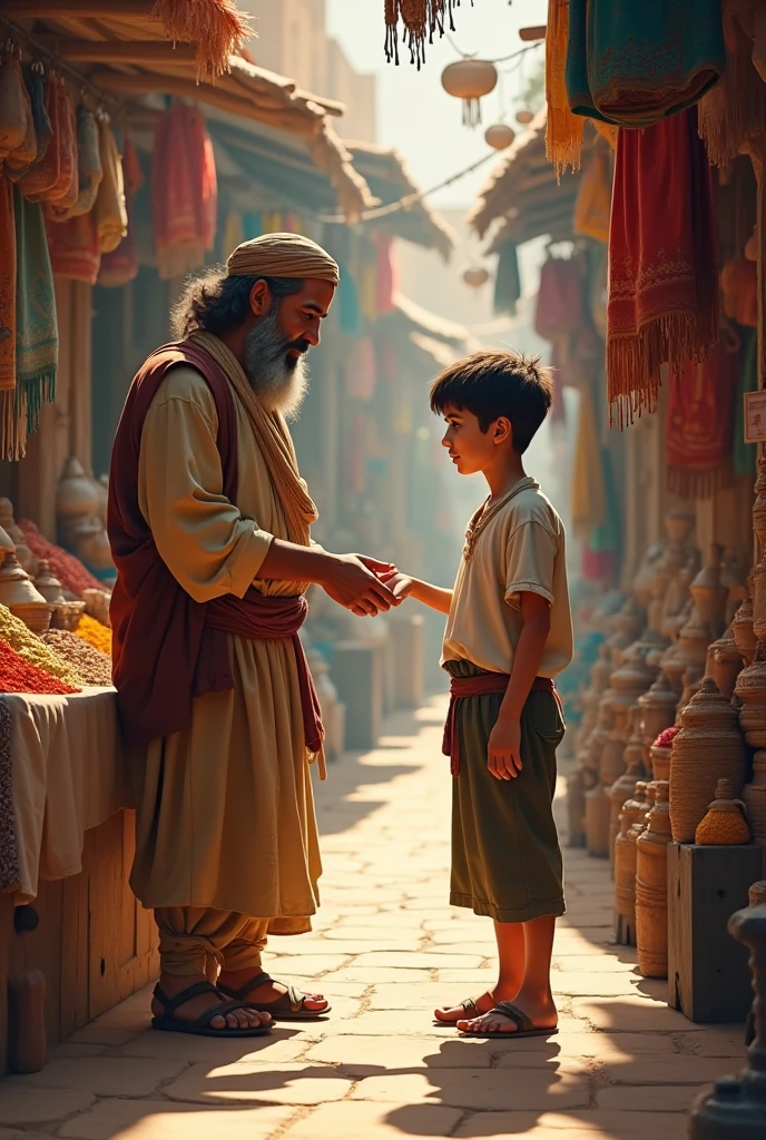 Younger Brother Negotiates with Shopkeeper - SeaArt AI