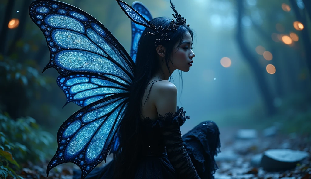 This image showcases a stunning a full body slutty Goth elemental pixie with int - SeaArt AI