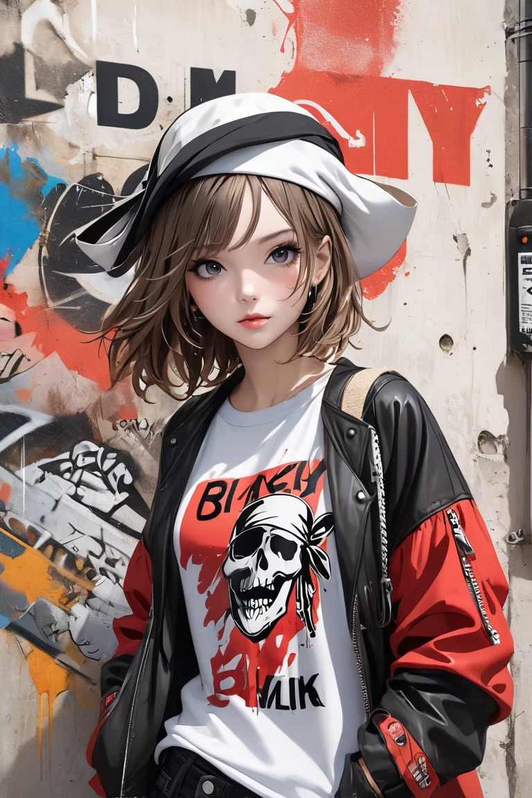 Ultra-realistic Banksy style, Simple line acronym abstract art - SeaArt AI