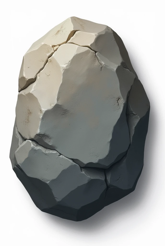 A highly detailed icon of a stone, designed with a realistic yet ...