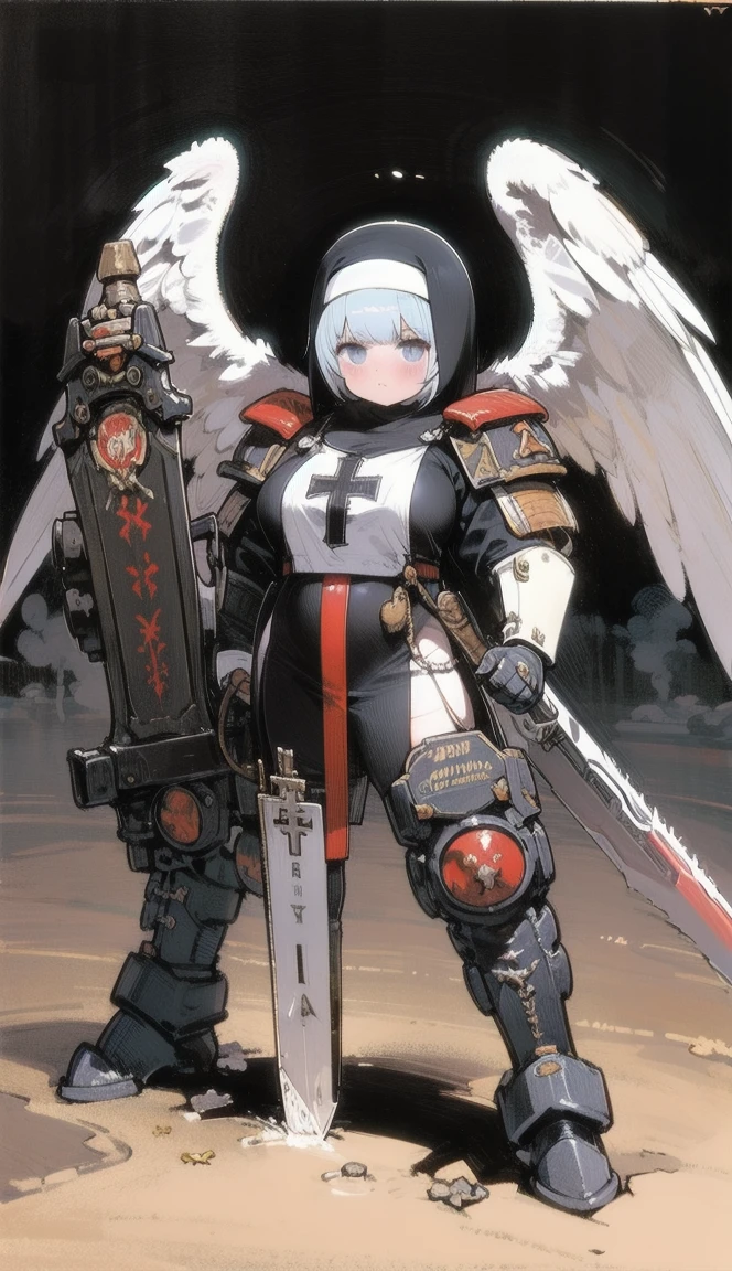 1 woman, High Definition Art , girl in armor , buster-sword - SeaArt AI