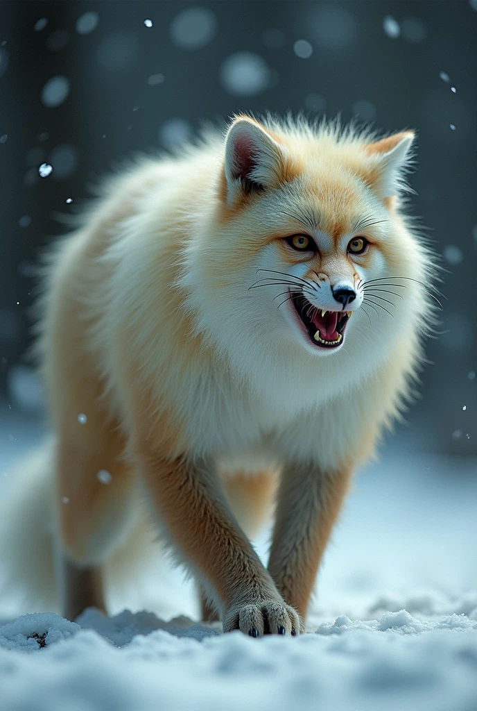 /imagine prompt: A surreal and fierce depiction of a fusion between an ...