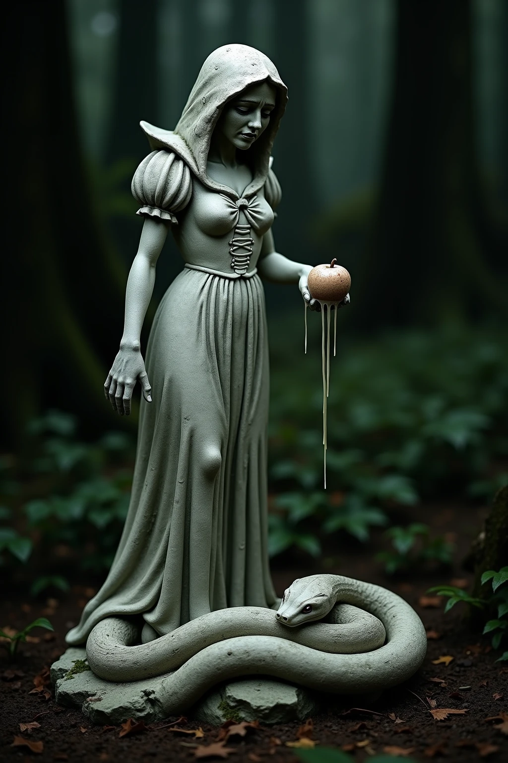 Cursed Statue in the Deep Forest/森林深处的诅咒雕像/森の奥の呪われた彫像
