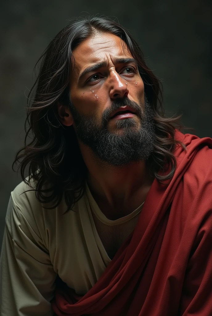 Jesus crying - SeaArt AI