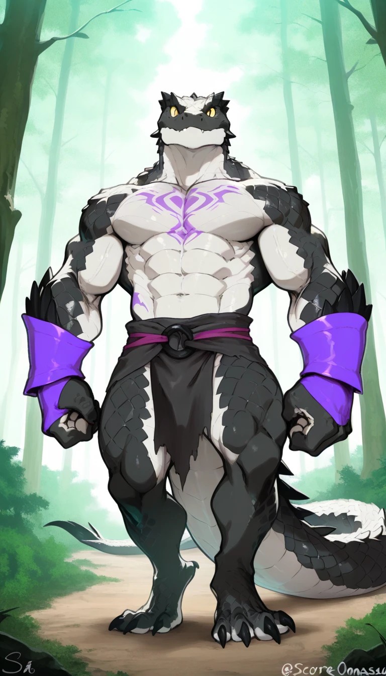 Naga, female, ht_riza, black scales, black and purple hands, black back ...