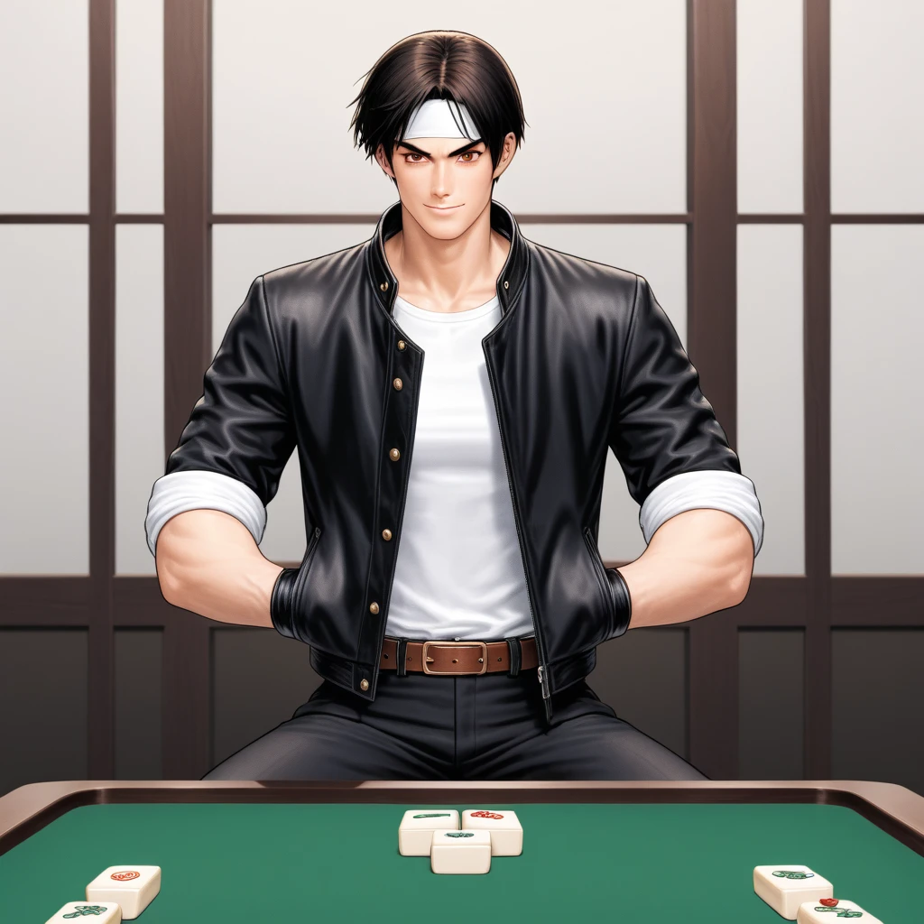 masterpiece, top quality, one boy, male focus, smiling, black hair ...