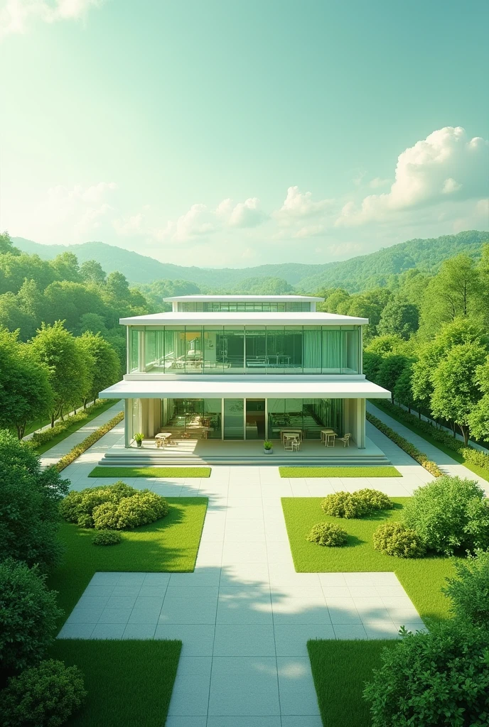 Clean School Model, fresh green - SeaArt AI