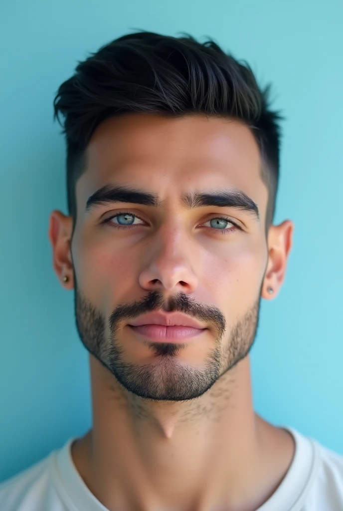 Handsome young man, latino, white skin, SHORT HAIR, short beard - SeaArt AI
