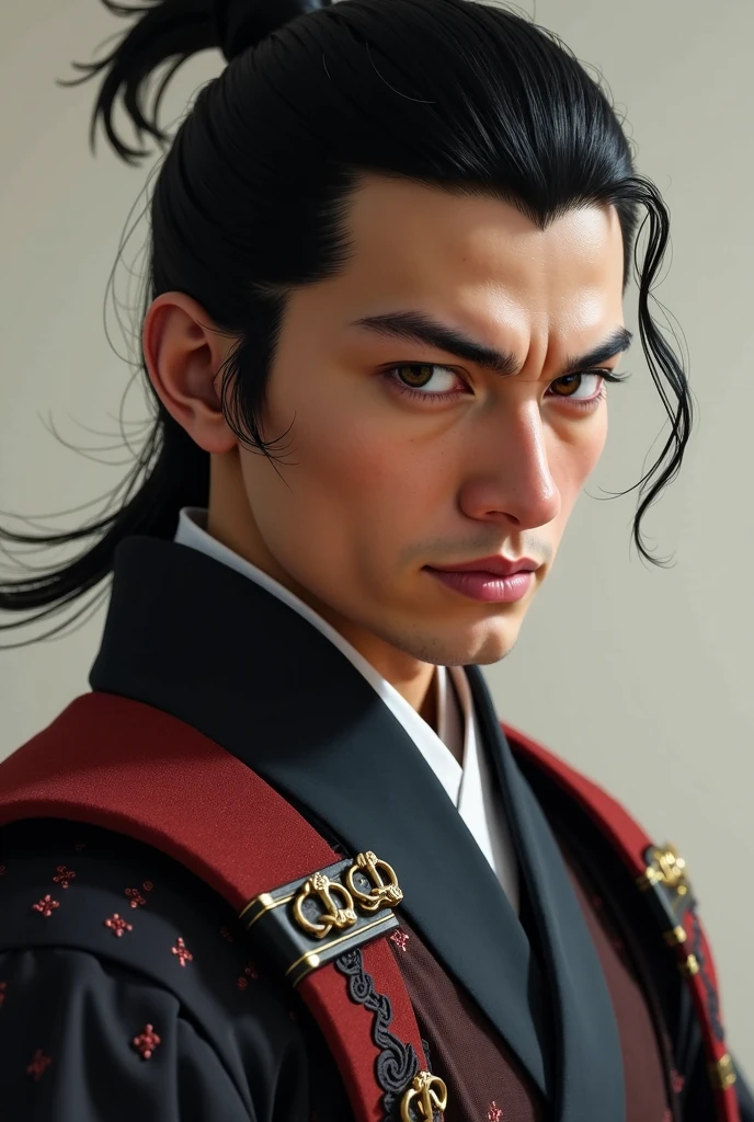 Handsome japanese samurai face - SeaArt AI