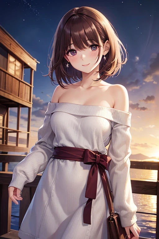 Anegasaki nene、 Shiny Maroon Hair , short hair, ( brown pretty eyes - SeaArt AI
