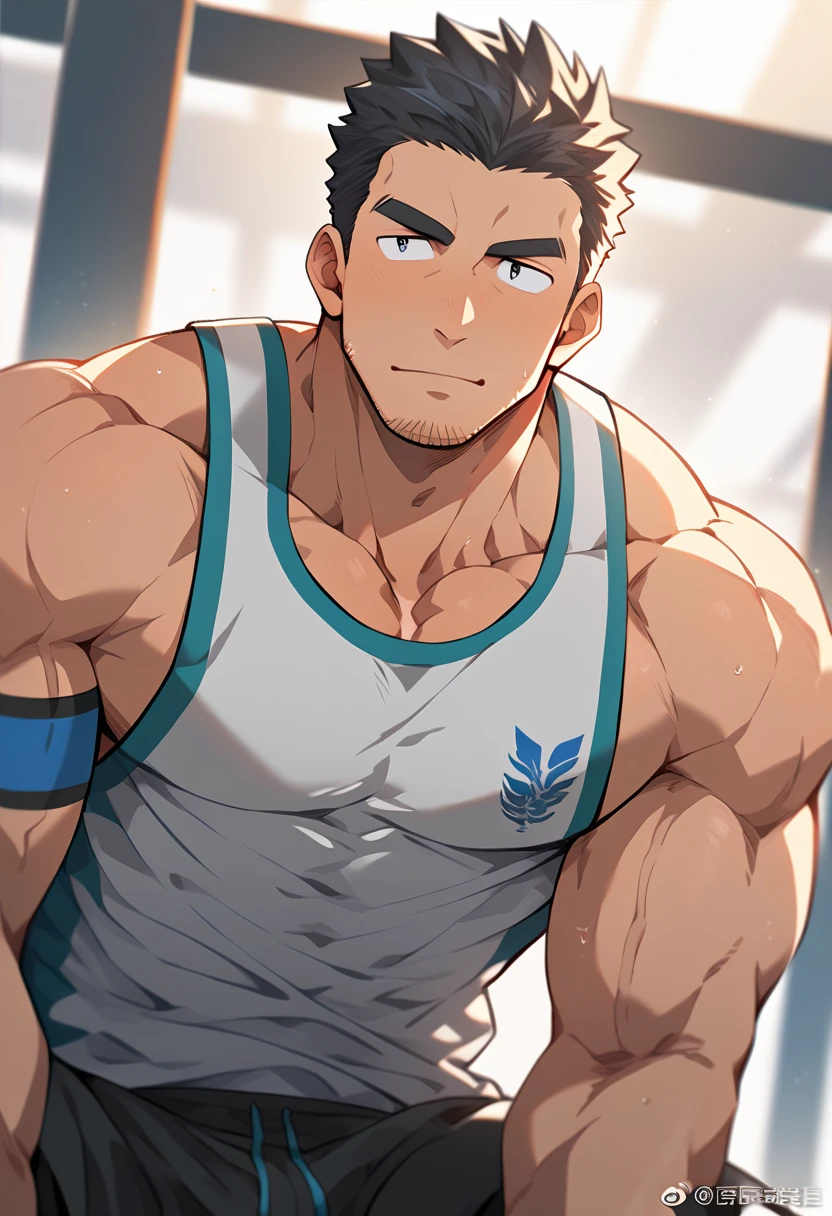Anime characters: 30s muscular man, masculinity, male focus, training ...