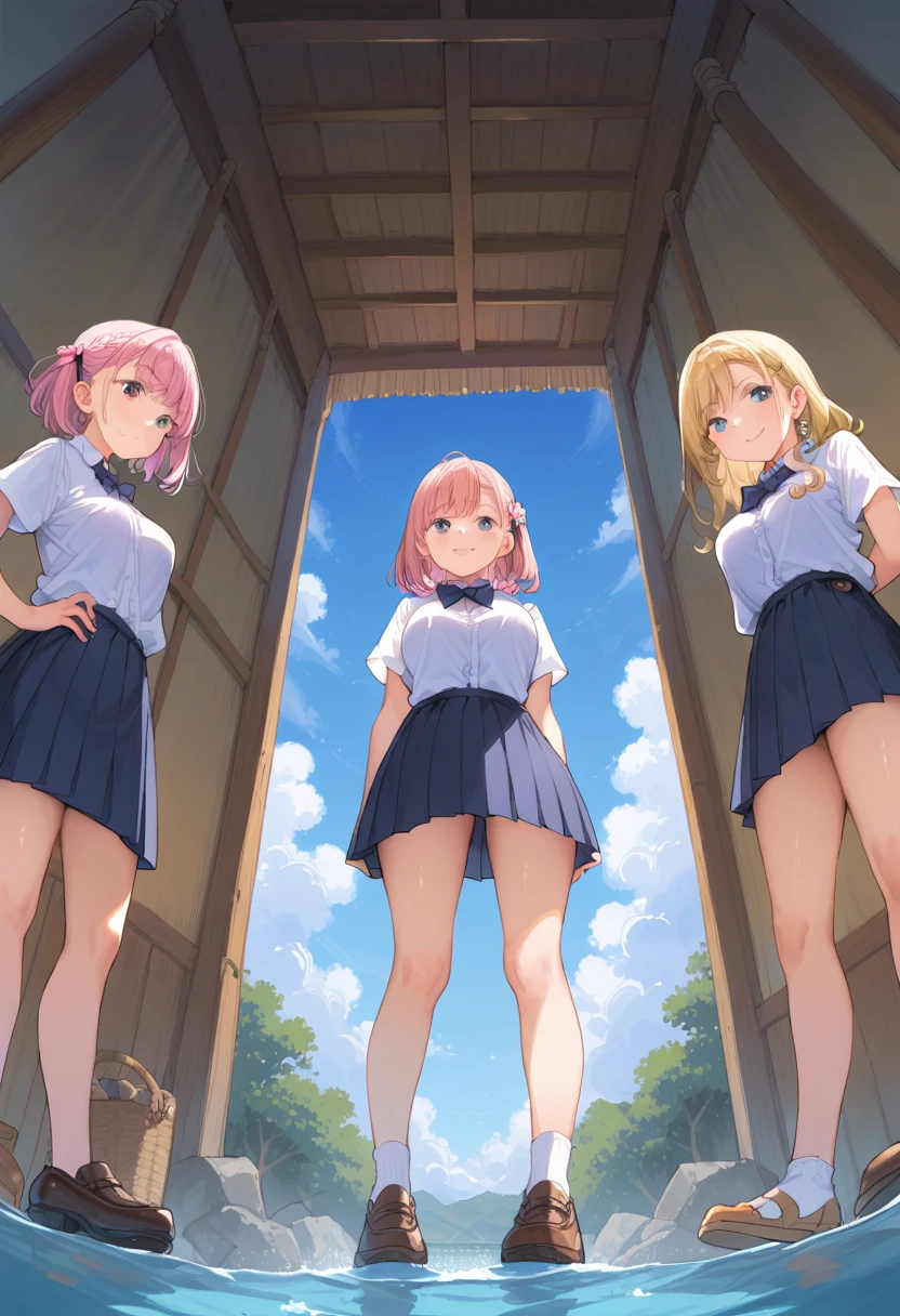 Ground View ，(From below,from below:1.5), full body, Masterpiece ...