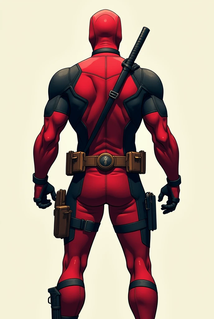 Deadpool seen from behind - SeaArt AI